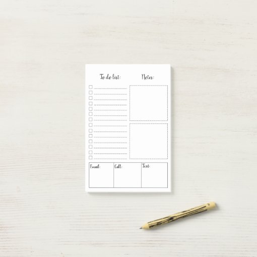 Blank to do list Post-it® Notes | Zazzle