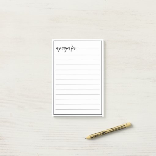 Blank War Room Stick Up Prayer Post-it Notes | Zazzle