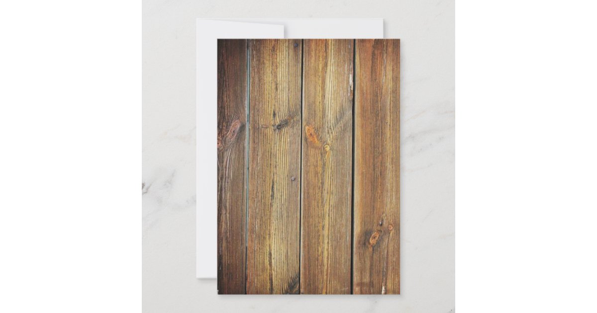 Blank Wood Invitation | Zazzle