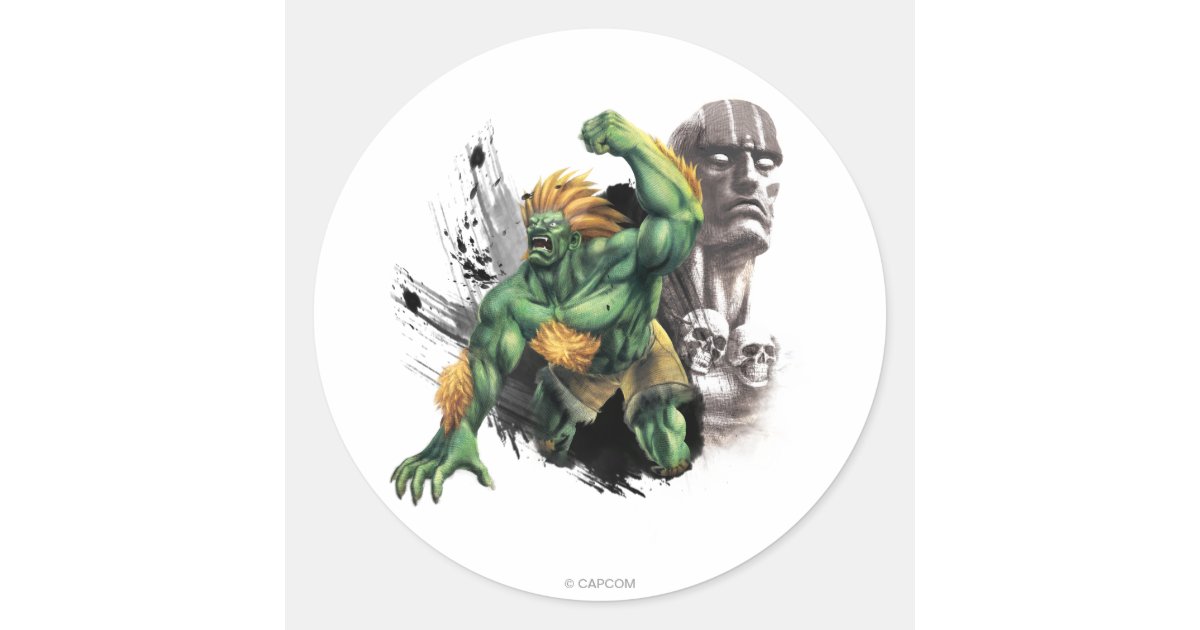 Blanka Vs. Dhalsim Classic Round Sticker | Zazzle