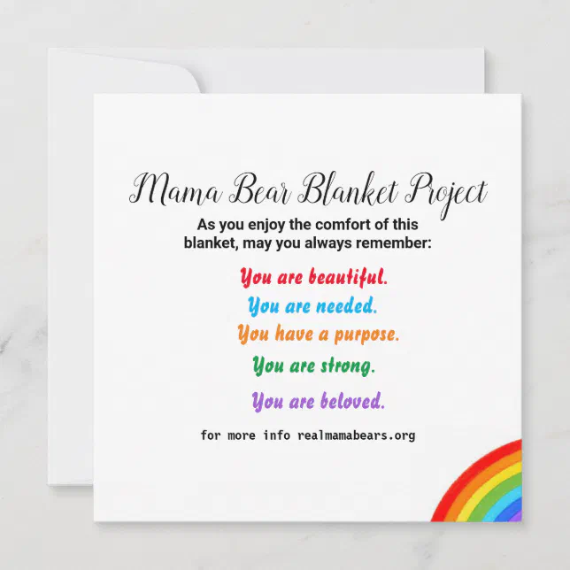Blanket Project Card | Zazzle