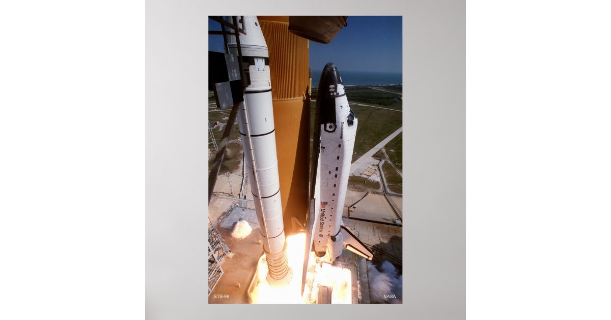 Blast-off of the Space Shuttle "Endeavor" Poster | Zazzle