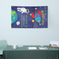 Blast Off Outer Space Birthday Banner | Zazzle