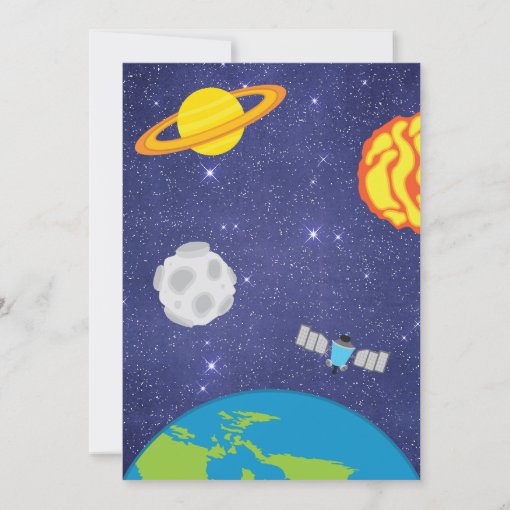 Blast Off Outer Space Birthday Invitation | Zazzle Blast Off Outer Space Birthday Invitation | Zazzle
