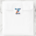 Blast Off Rocket Ship Classic Round Sticker | Zazzle