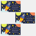 Blast Off | Rocket Ship Personalized Kids' Labels | Zazzle