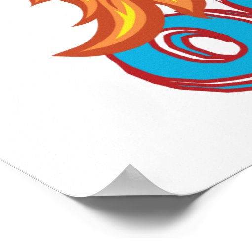 Blast Off Rocket Ship Poster | Zazzle