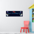 Blast Off Space Birthday Party Poster | Zazzle