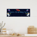 Blast Off Space Birthday Party Poster | Zazzle