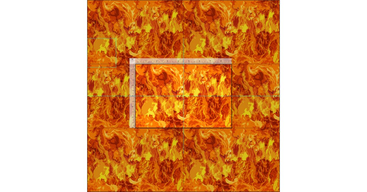 Blazing Fire Pattern Fabric | Zazzle