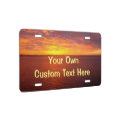 Blazing Sunset Personalized License Plate | Zazzle
