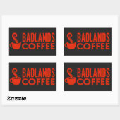 BLC Logo & Text Sticker, black, landscape Rectangular Sticker | Zazzle