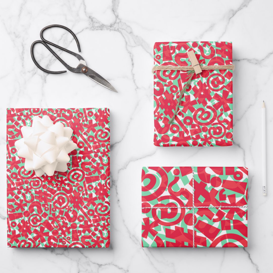 Bleeped Out Holiday Wrapping Paper | Zazzle