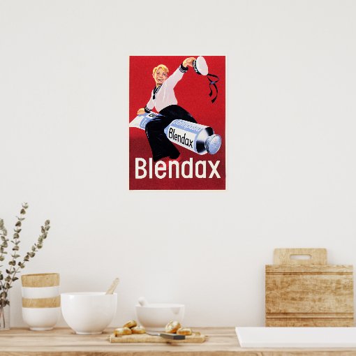 BLENDAX Toothpaste Smiling Sailor Boy Old German Poster | Zazzle