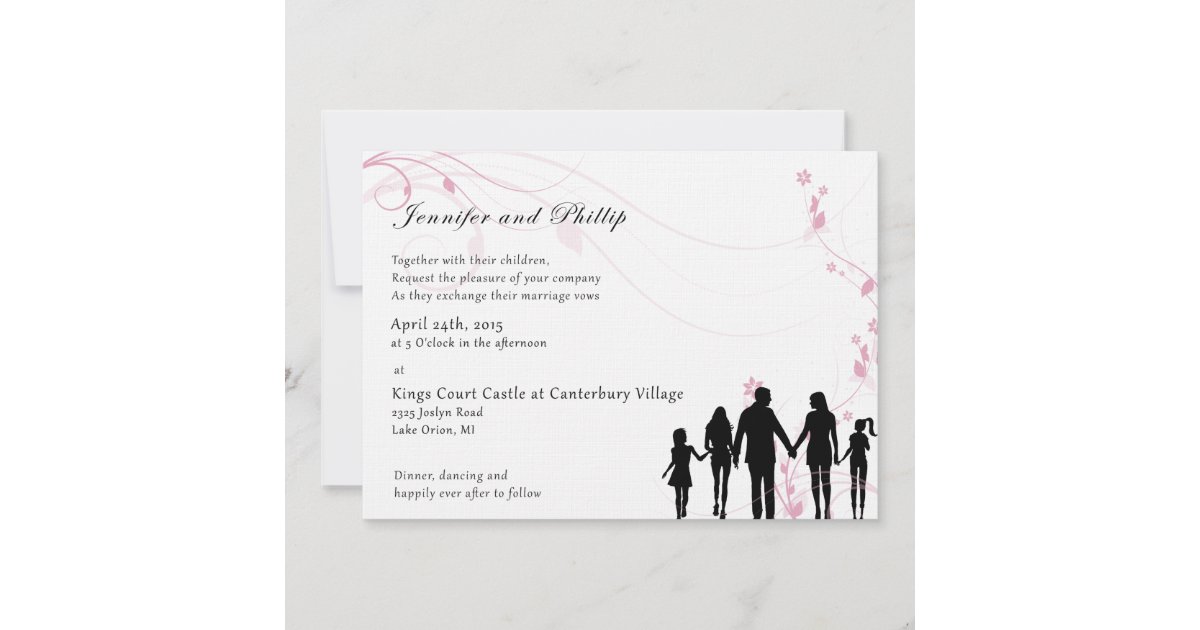 Blended Family Wedding Invitation | Zazzle
