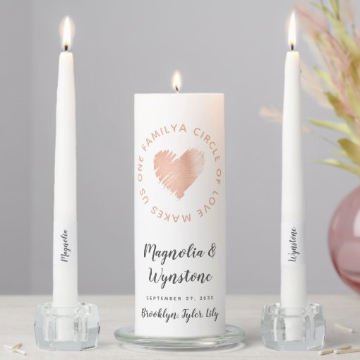 Blended Family Wedding Unity Candle Set | Zazzle