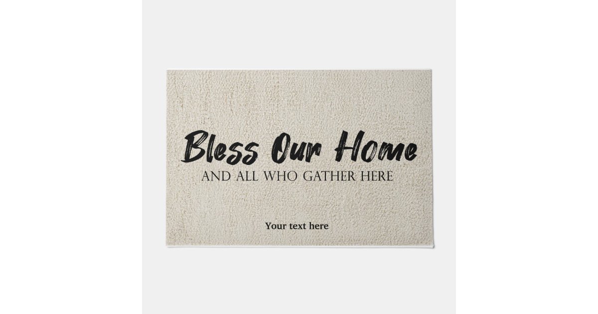 Bless our home doormat | Zazzle