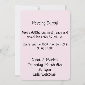 Bless Our Nest, Nesting Party Invitation | Zazzle