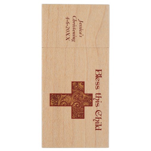 Bless This Child Wood USB Flash Drive | Zazzle