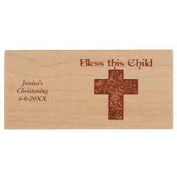 Bless This Child Wood USB Flash Drive | Zazzle
