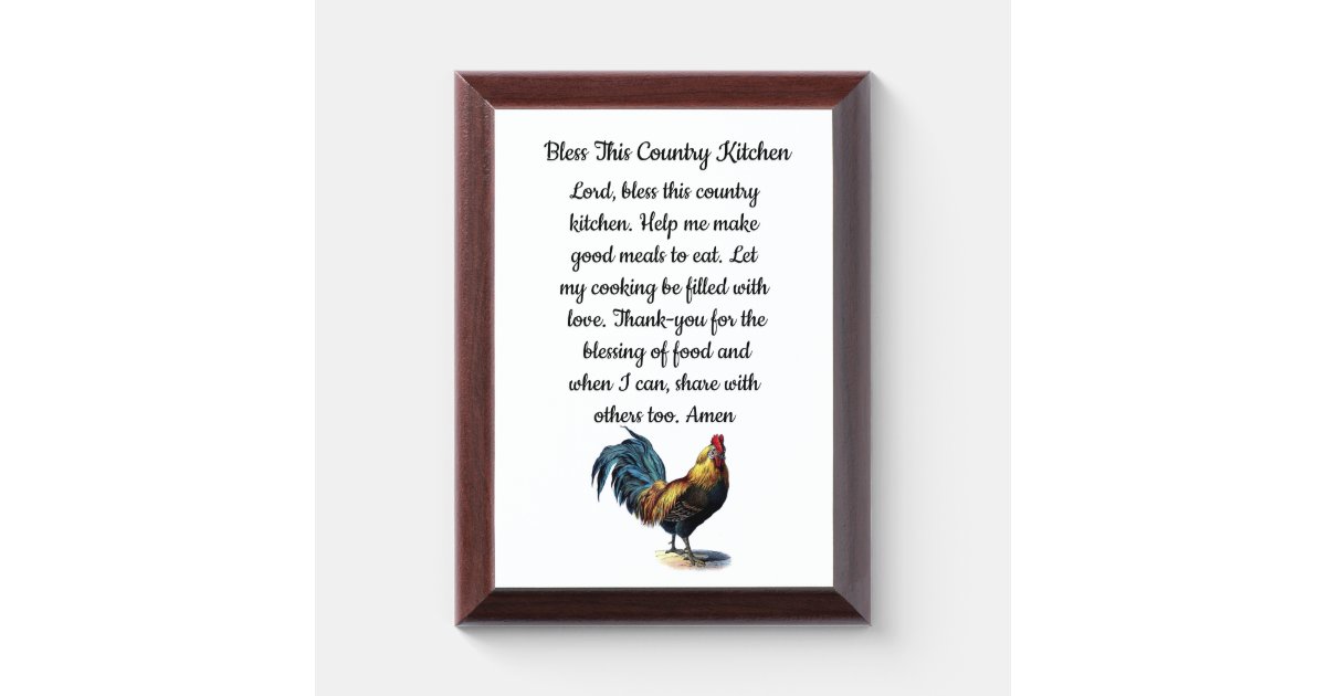 Bless This Country Kitchen Plaque | Zazzle