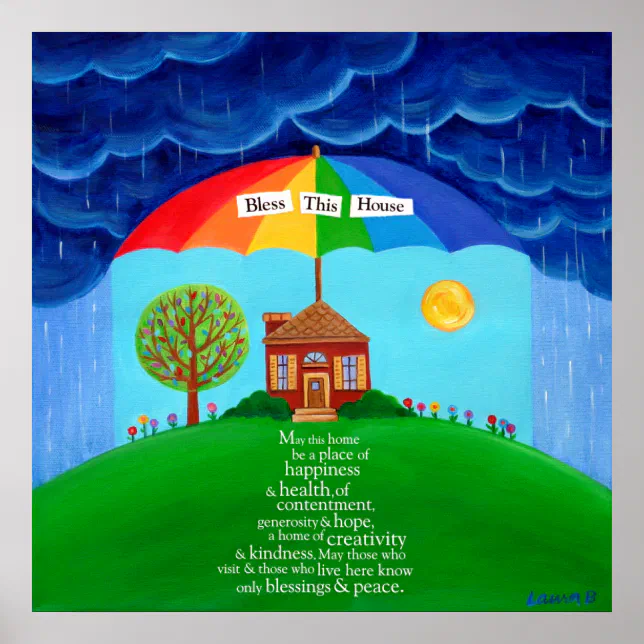 Bless This House-Blessing for the Home Poster | Zazzle