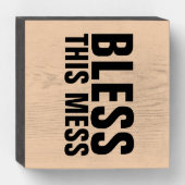 BLESS THIS MESS KITCHEN WOOD SIGNS | Zazzle