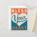 Bless Your Heart Postcard | Zazzle