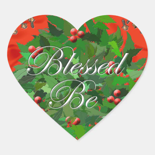 Blessed Be Heart Sticker | Zazzle