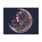 Blessed Be Moon Goddess Pagan Art Postcard | Zazzle