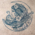 Blessed Be Moon Goddess Pagan Art Rubber Stamp | Zazzle