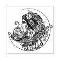 Blessed Be Moon Goddess Pagan Art Rubber Stamp | Zazzle