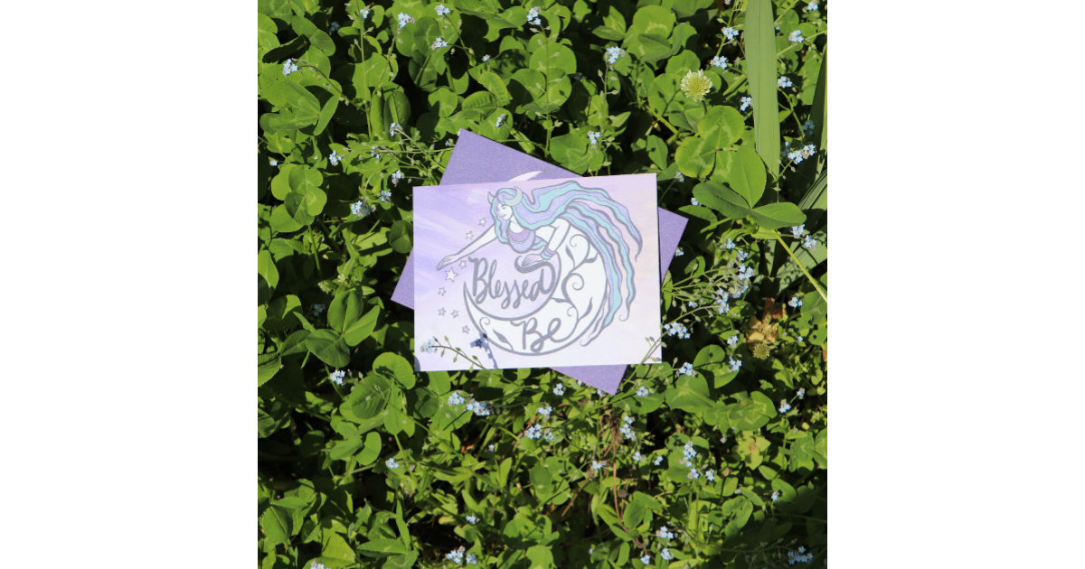 Blessed Be Moon Goddess Postcard | Zazzle