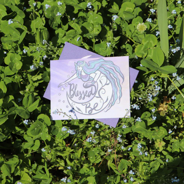 Blessed Be Moon Goddess Postcard | Zazzle