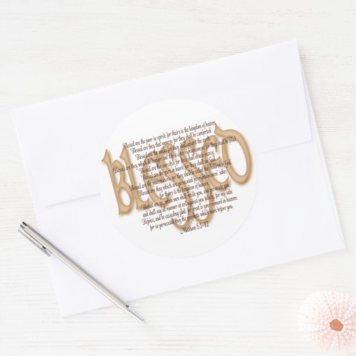Blessed - Beatitudes Classic Round Sticker | Zazzle