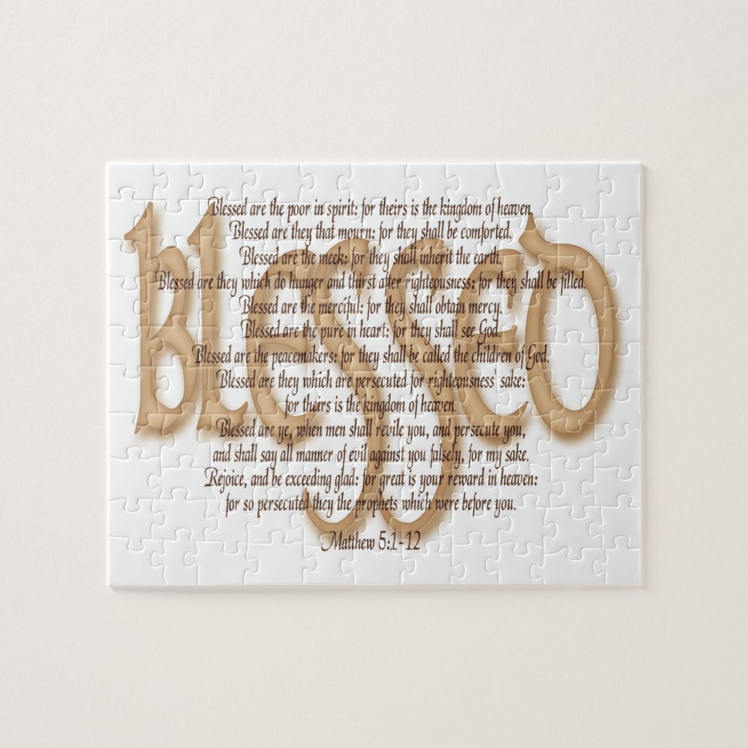 Blessed - Beatitudes Jigsaw Puzzle | Zazzle