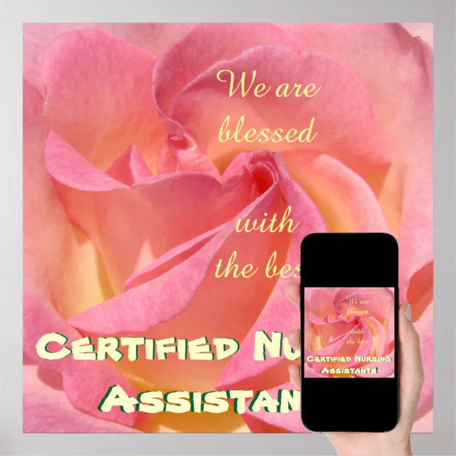 Blessed Best Certified Nursing Assistants posters | Zazzle