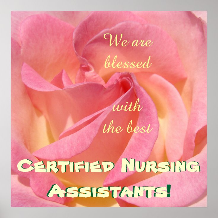 Blessed Best Certified Nursing Assistants posters | Zazzle