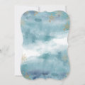 Blessed Blue Watercolor Wedding Photo Christmas Holiday Card | Zazzle