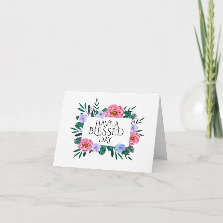 Blessed Day Note Card | Zazzle