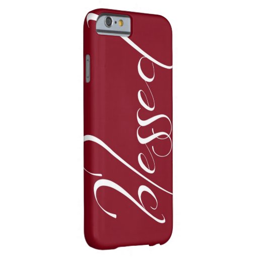 Blessed Deep Red Statement iPhone 6 case | Zazzle