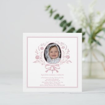 Blessed Event Photo Invitation | Zazzle