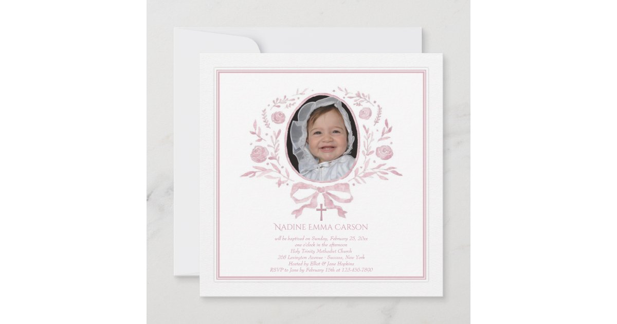 Blessed Event Photo Invitation | Zazzle