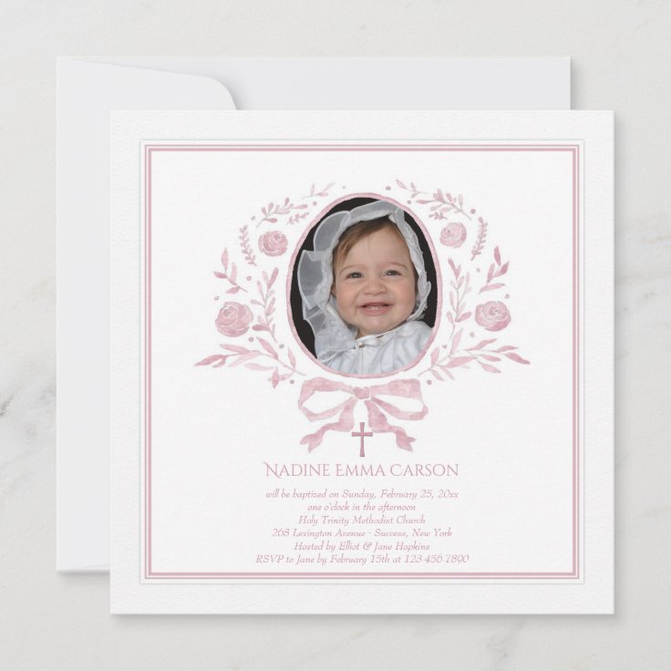 Blessed Event Photo Invitation | Zazzle