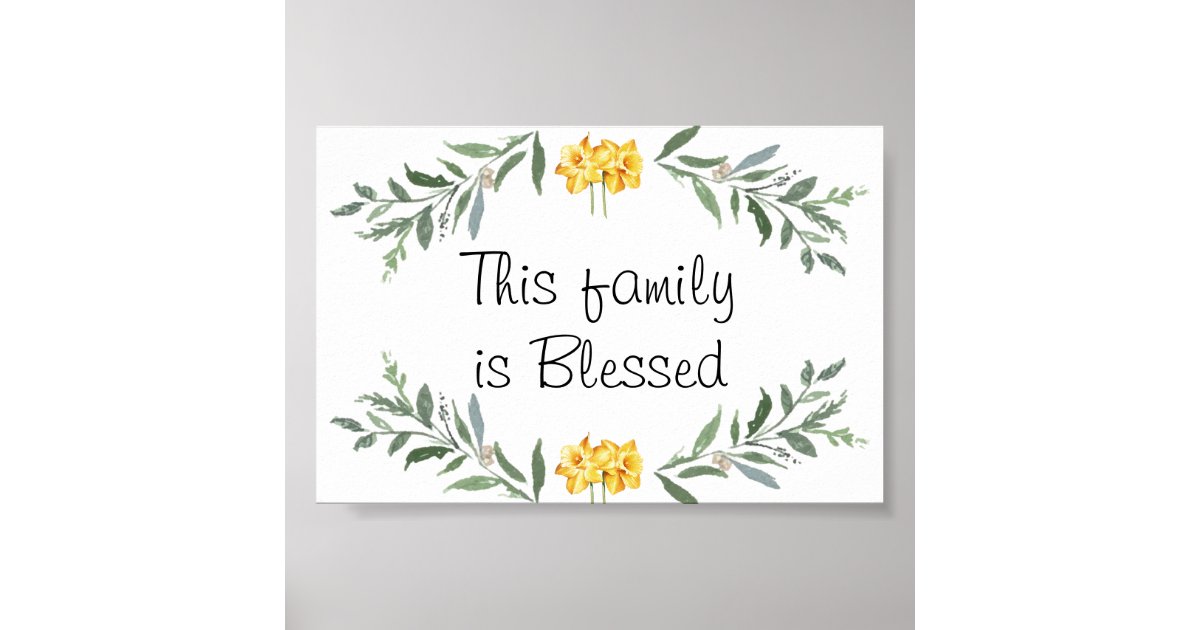 Blessed family Poster | Zazzle