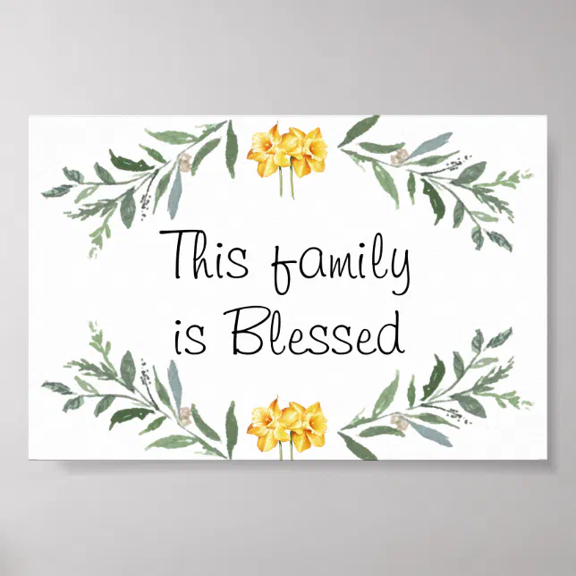 Blessed family Poster | Zazzle