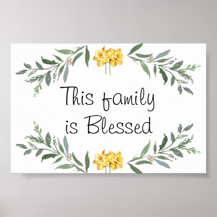 Blessed family Poster | Zazzle.com