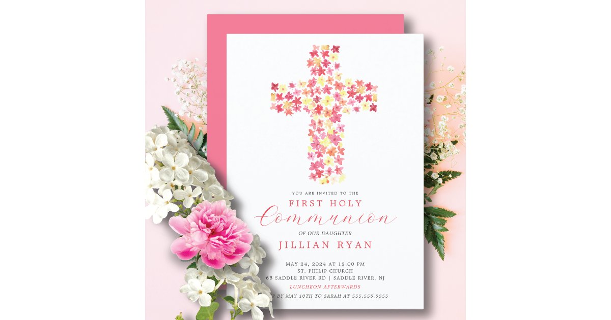 Blessed First Communion Invitation | Zazzle