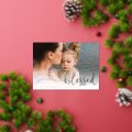 Blessed, Full Landscape Photo Gold Foil Holiday Card | Zazzle