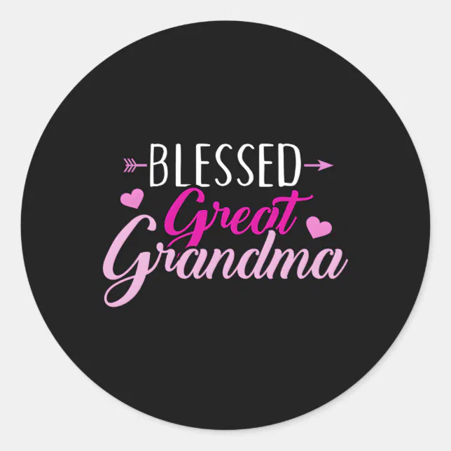 Blessed Great Grandma Classic Round Sticker | Zazzle